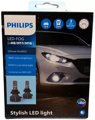 Set 2 leduri auto Philips LED-FOG H8/H11/H16 20 W 6000 K 12 24 V jlfe_698536872 - cel.ro