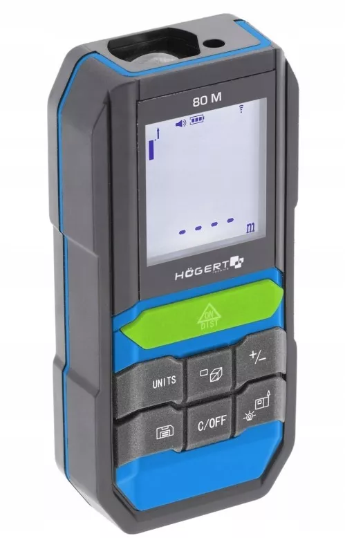 Telemetru cu laser profesional Hogert 80 m qoht_460619442 - cel.ro