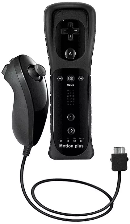 1 pair cu Nunchuck Remote controller Set For Nintendo Wii - negru ...