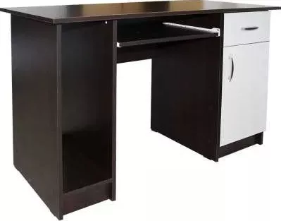 Birou Nero cu 1 usa si 1 sertar Wenge/Brad 120 x 74 x 60 cm ...