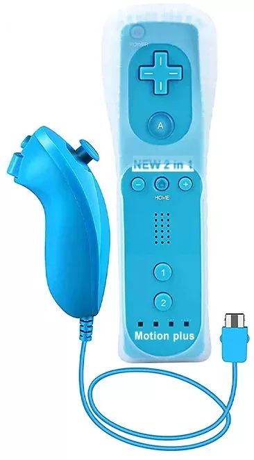 FA&fnof rA&fnof fir Remote controller Pair cu Nunchuck for Wii consolA ...