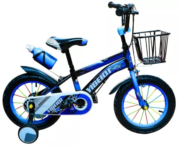Bicicleta copii 12 inch cu cosulet albastru - cel.ro