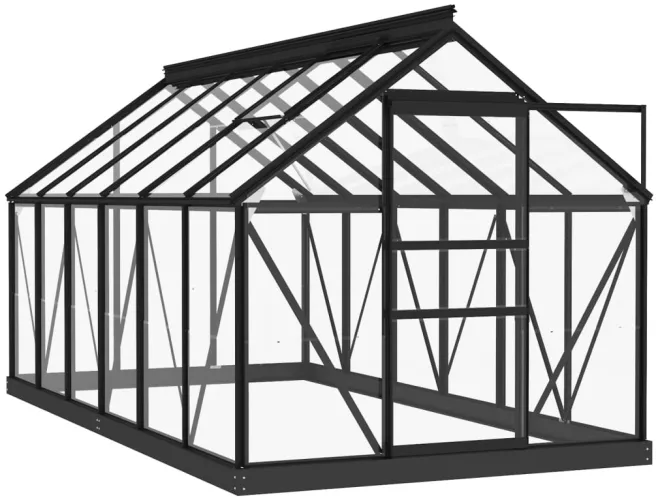 Sera Din Sticla Antracit 155X298X191 Cm Aluminiu 8720286670576 - cel.ro