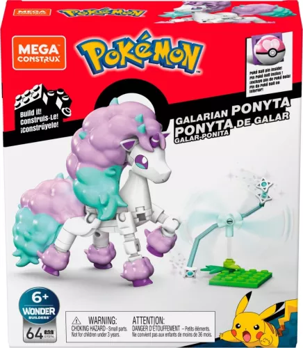 Set constructie Pokemon Mega Construx 64 piese - Galarian Ponyta - cel.ro