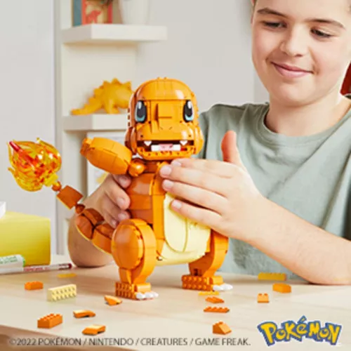 Set constructie Pokemon Mega Construx Jumbo Charmander Salameche 750 ...