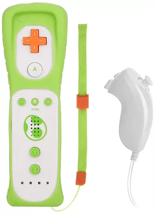 1 pair cu Nunchuck Remote controller Set For Nintendo Wii - verde white ...