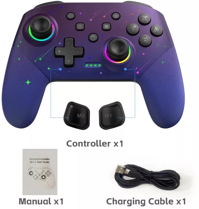 Data Frog fA&fnof rA&fnof fir controller For Nintendo Switch - Star Sky ...