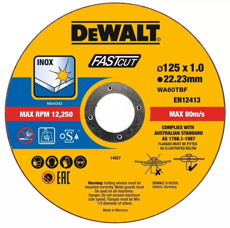 DeWALT - Disc debitare inox 125x22.23x1mm 100 bucati DT20540-QZ av6k ...