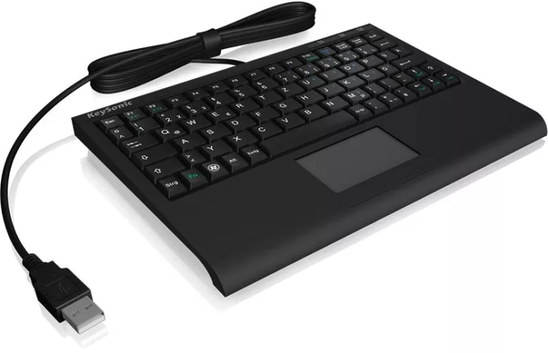 Nou! Tastatura office KeySonic ACK-3410US USB Layout US Touchpad Negru