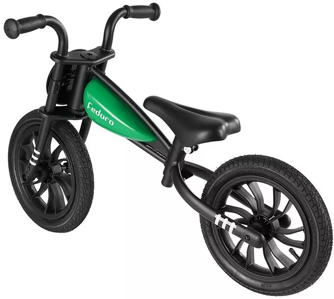 Bicicleta fara pedale QPlay Feduro Verde Balance bike roti 12 inch ...