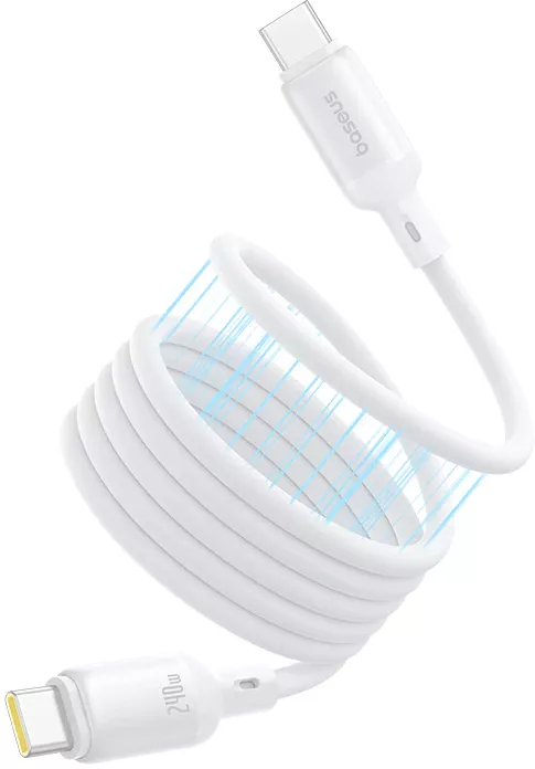 Cablu Baseus PicoGo Magnetic USB-C la USB-C 240W 1m Alb p10376800211-00 ...