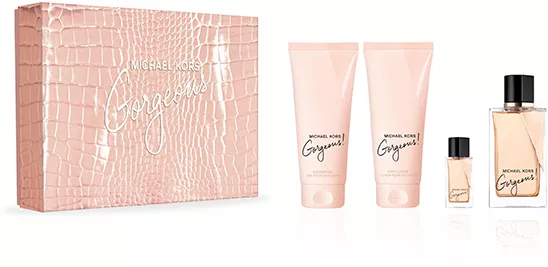 Michael Kors Set Michael Kors Gorgeous Femei Eau de Parfum 100ml + Gel ...
