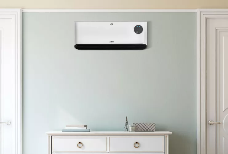Aeroterma de perete Zilan ZLN5626 Alba putere 2200W ecran LED detector de
