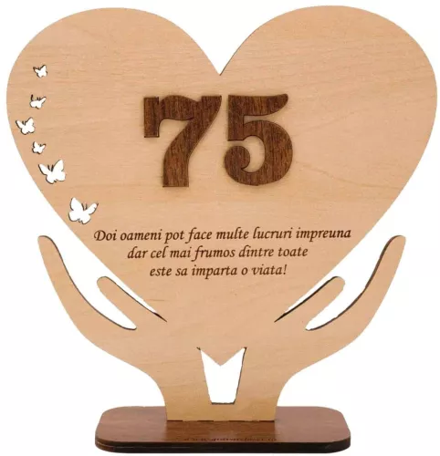 Placheta aniversara din lemn GL75435483 - cel.ro