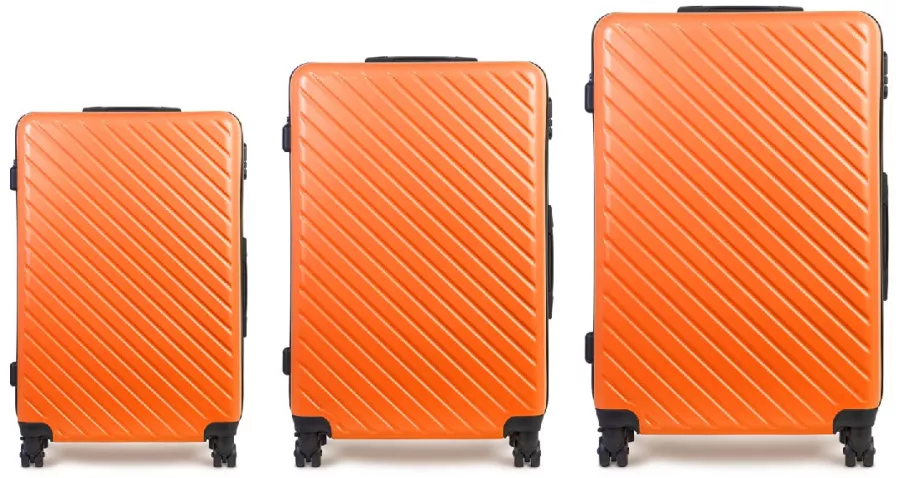 Set 3 Valize/Trolere Rigide din ABS++ cu Cifru si Roti Detasabile ...