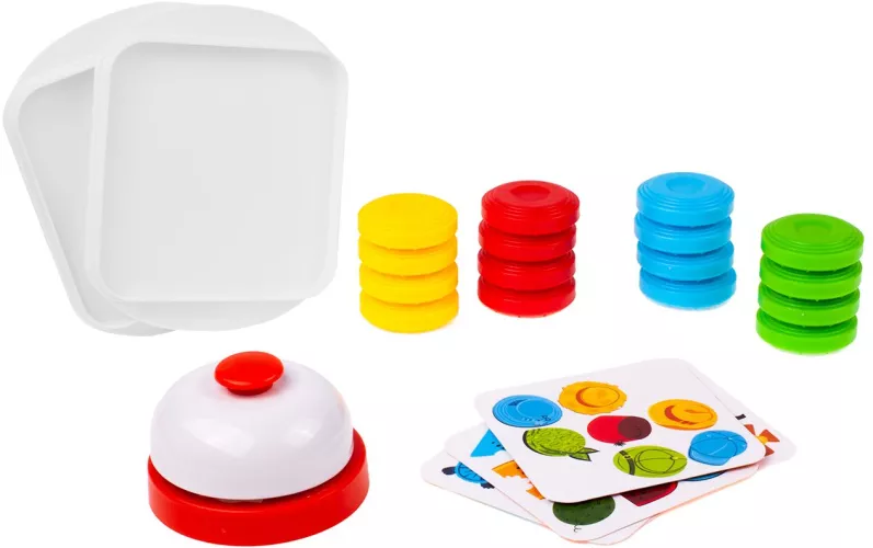 Joc de logica Quick Pucks Zola® 16 discuri carticele cu imagini plastic ...