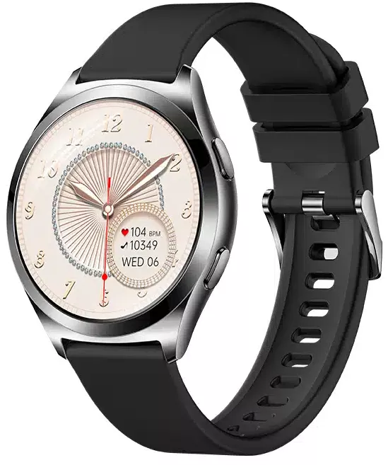 Smartwatch iQuality® LUNARA Obsidian Black in romana Curea Cadou ...