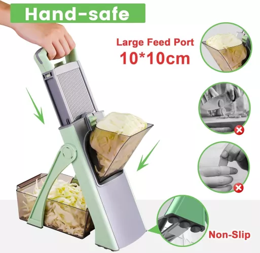 Feliator de legume Multifunctional Pliabil Manual 40+ Forme/Dimensiuni ...