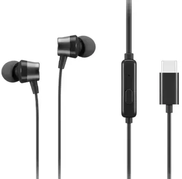 Casti cu microfon Lenovo 4XD1J77351 USB-C Black