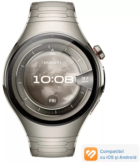 Smartwatch HUAWEI Watch 5 46mm Aerospace-Grade Titanium Case with ...