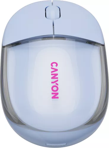 Mouse Optic Canyon OnClick 24 Bluetooth/USB Wireless Transparent-Blue ...
