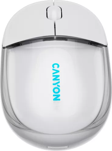 Mouse Optic Canyon OnClick 24 Bluetooth/USB Wireless Transparent-White ...