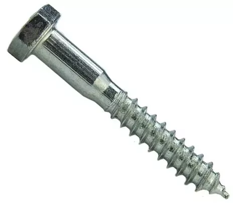 Surub pentru lemn cu cap hexagonal DIN 571 zincat alb 6 x 70mm 200 ...