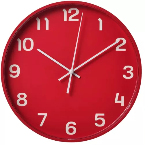 Ceas perete culoare rosie diametru 28 cm CPR-01 - cel.ro