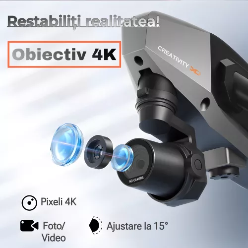 Mini Drona Profesionala XD1 PRO Camera duala 4K ZOOM 50X Flow Hover 2.0 ...