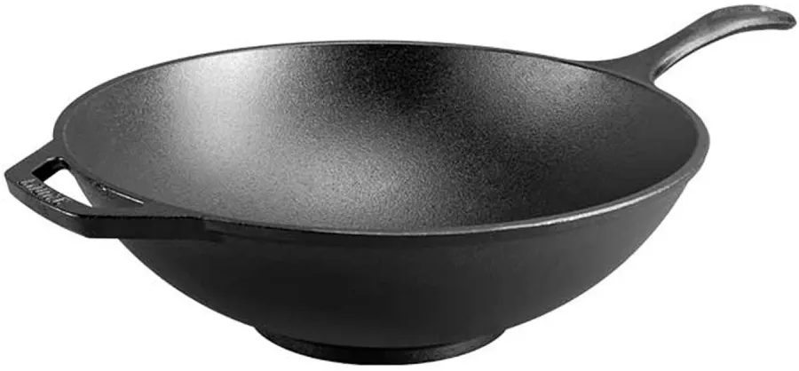 Tigaie Wok din fonta cu maner Chef Collection Lodge 31 cm L-C12W o6de ...