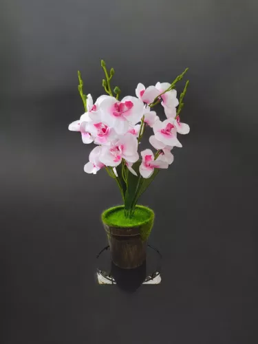 Orhidee artificiala roz 40 cm 7084 - cel.ro