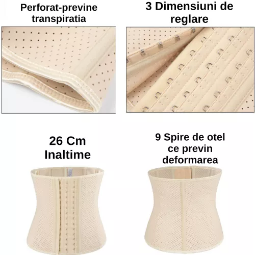 Corset BiXXBi W Modelator Postnatal Premium Perforat 9 Spire Otel de ...