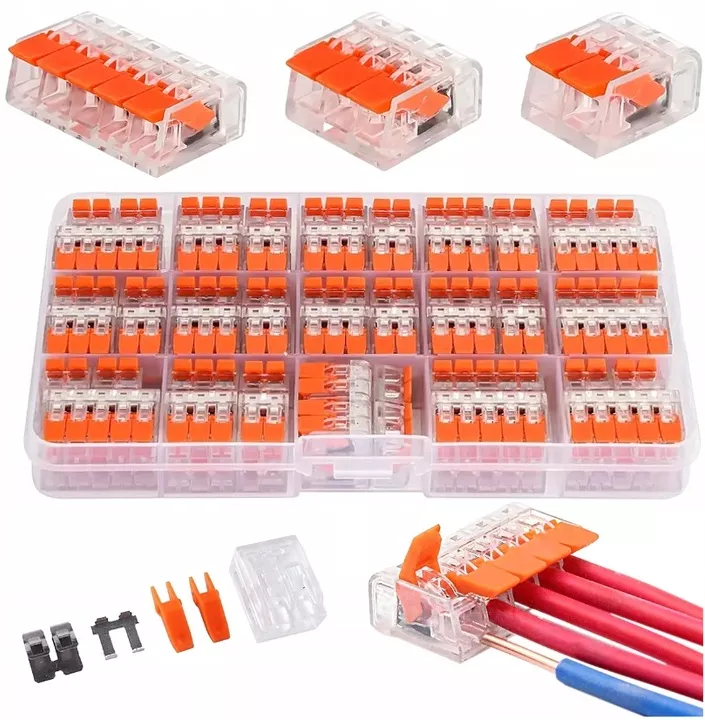 Set 75 de conectori pentru cabluri Zola 2 3 si 5 pini compatibili 0.15 ...