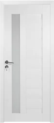 Usa de interior din lemn cu geam BestImp G4-68-E stanga/dreapta alb 203 x 68 cm - cel.ro