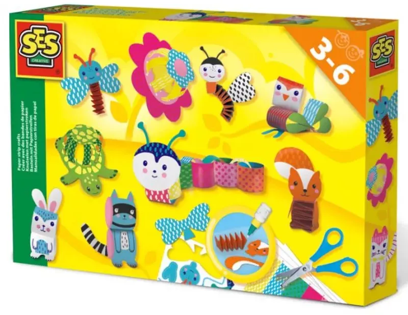 Set Figurine de decupat si lipit Ses Creative Fasii de Hartie