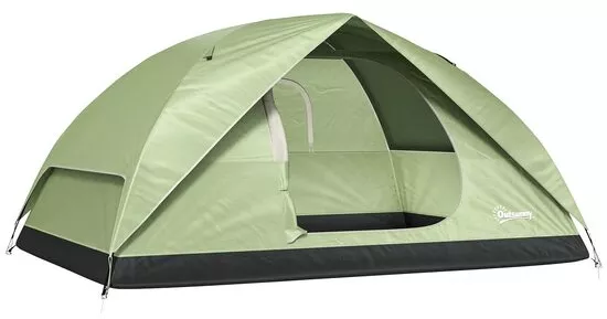 Cort camping 2-3 persoane impermeabil cu geanta verde 205x275x135 cm ...