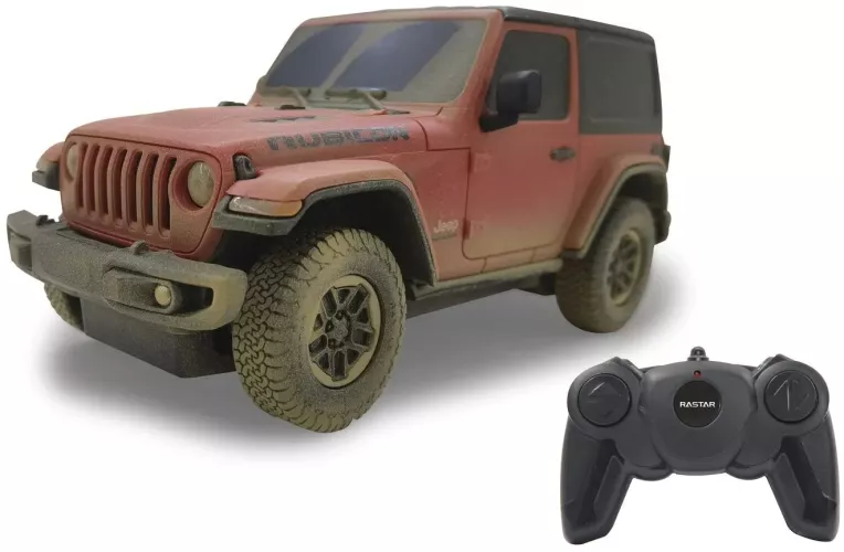 Masina Cu Telecomanda Jeep Wrangler Muddy Rosu Cu Scara 1 La 24 ewuo ...