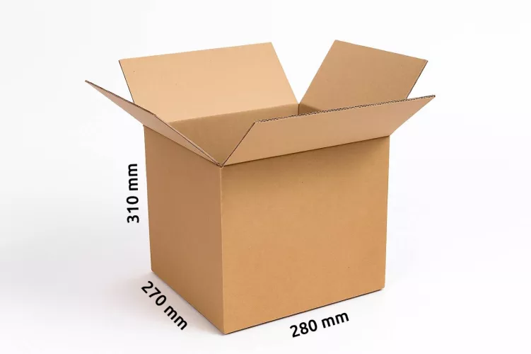 Set 40 cutii clasice natur din carton ondulat CO3 280X270X310 CO3 ...
