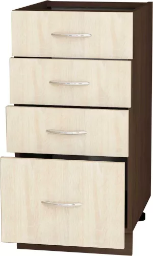 Corp inferior de bucatarie cu 4 sertare Sani Modest 40x48x82 cm Wenge ...