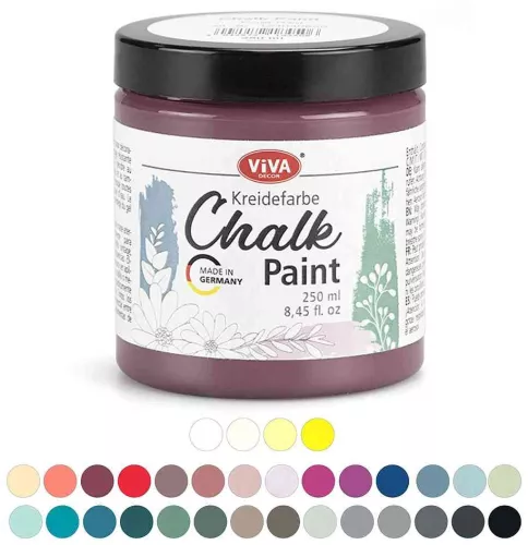 Vopsea cremoasa pentru mobila cu creta VIVA DECOR 250ml Negru - cel.ro