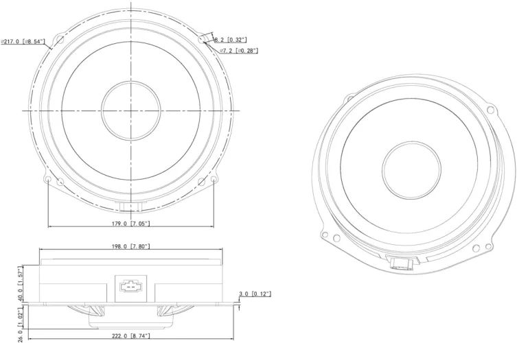 Difuzoare auto Steg dedicate Audi MA8CII set componente 200mm 50W RMS 3 ...