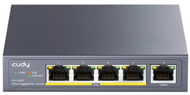 Switch-uri CUDY 5-Port Gigabit PoE+ Switch 60W GS1005P - cel.ro