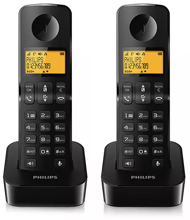 Philips Negru Dect D2602 Telefon cu Ecran Iluminat wxwn_225808801 - cel.ro