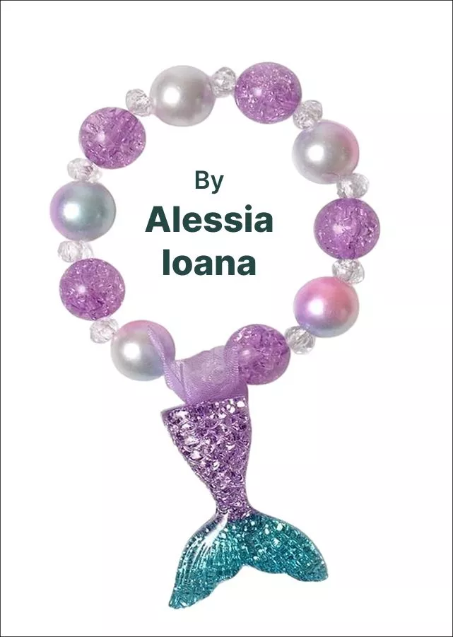 Coada de Sirena THK® Albastru Cosmic cu bratara HandMade by Alessia ...