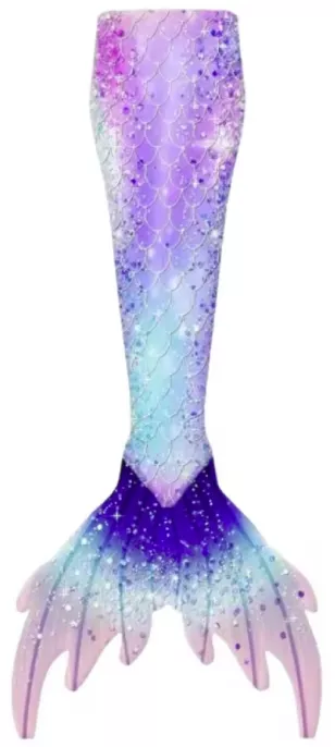 Set 2 piese costum de baie Sirena Ariel Albastru Pastel Include coada ...