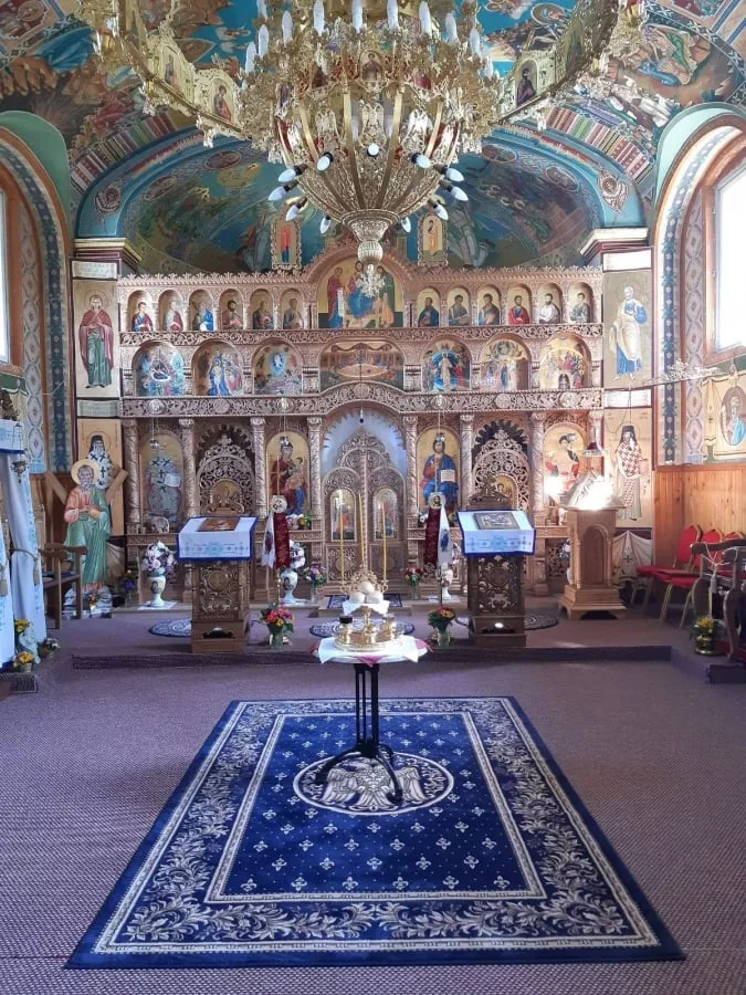 Covor Model Bisericesc Lotos 15032-810 Imprimeu cu Vultur Bicefal ...