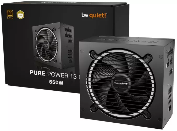 Sursa PC Be quiet! 550W 80+ Gold Pure Power 13 M modulara ATX 3.1 12cm ...