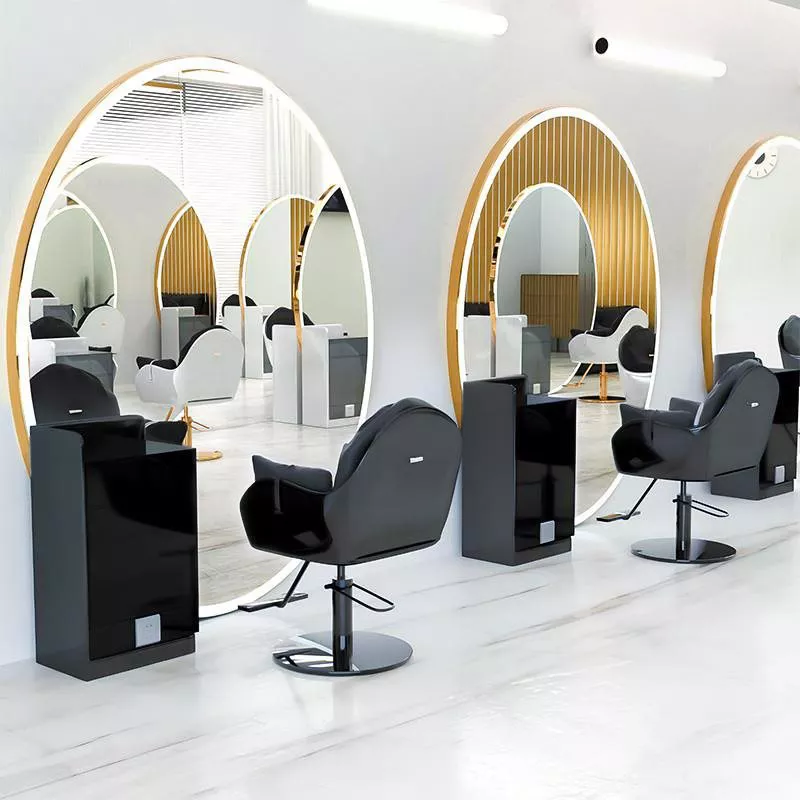 Consola coafor frizerie oglinda coafor LED rama din aluminiu 200x120 ...