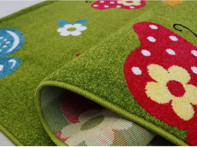 Covor Camera Copii Model Fluturi 11206-130 Marime 160 x 230 cm Verde ...