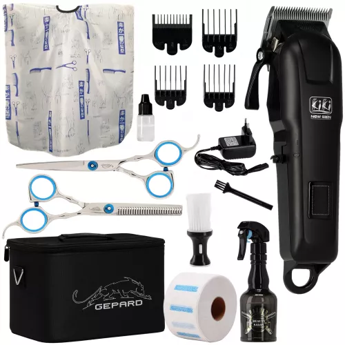 Set de frizerie foarfeca + foarfeca de filat + masina de tuns parul pentru